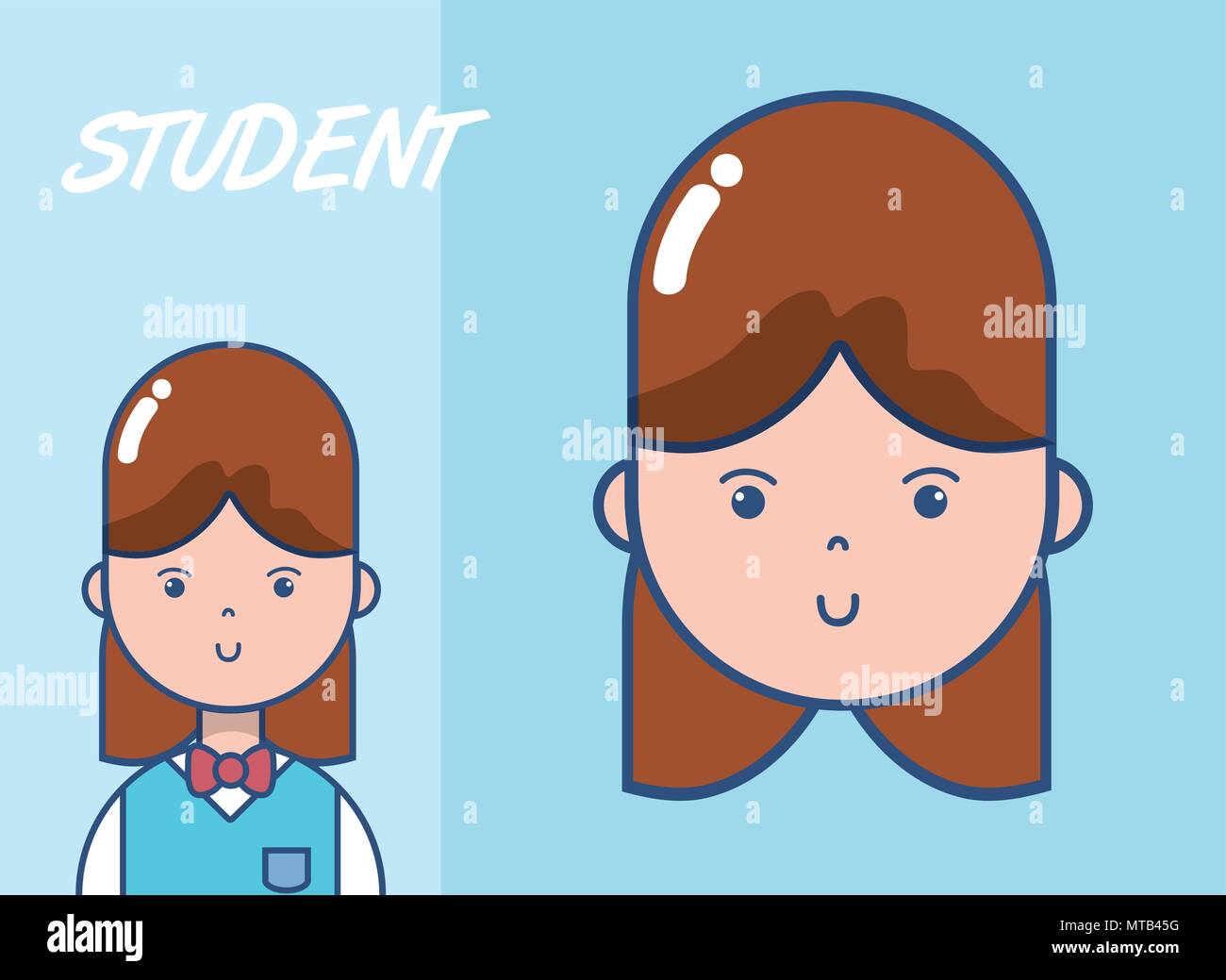 Young school student cartoon Stock Vector Image & Art - Alamy