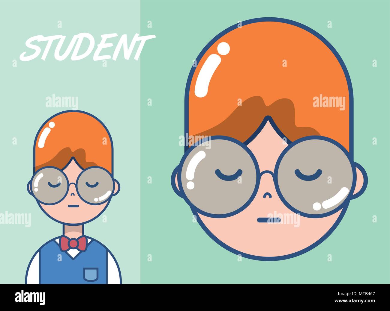 Young school student cartoon Stock Vector Image & Art - Alamy