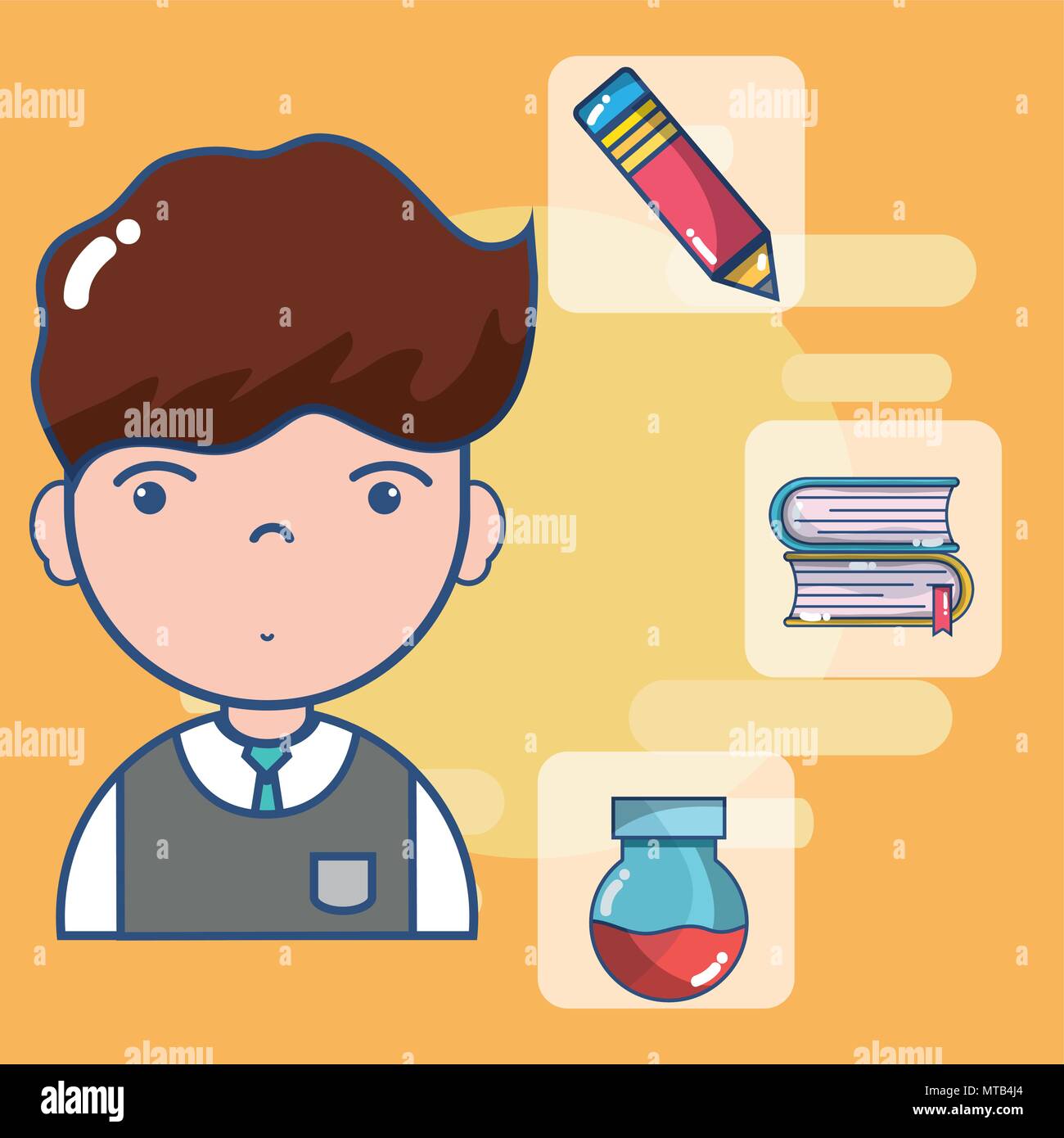 Young school student cartoon Stock Vector Image & Art - Alamy