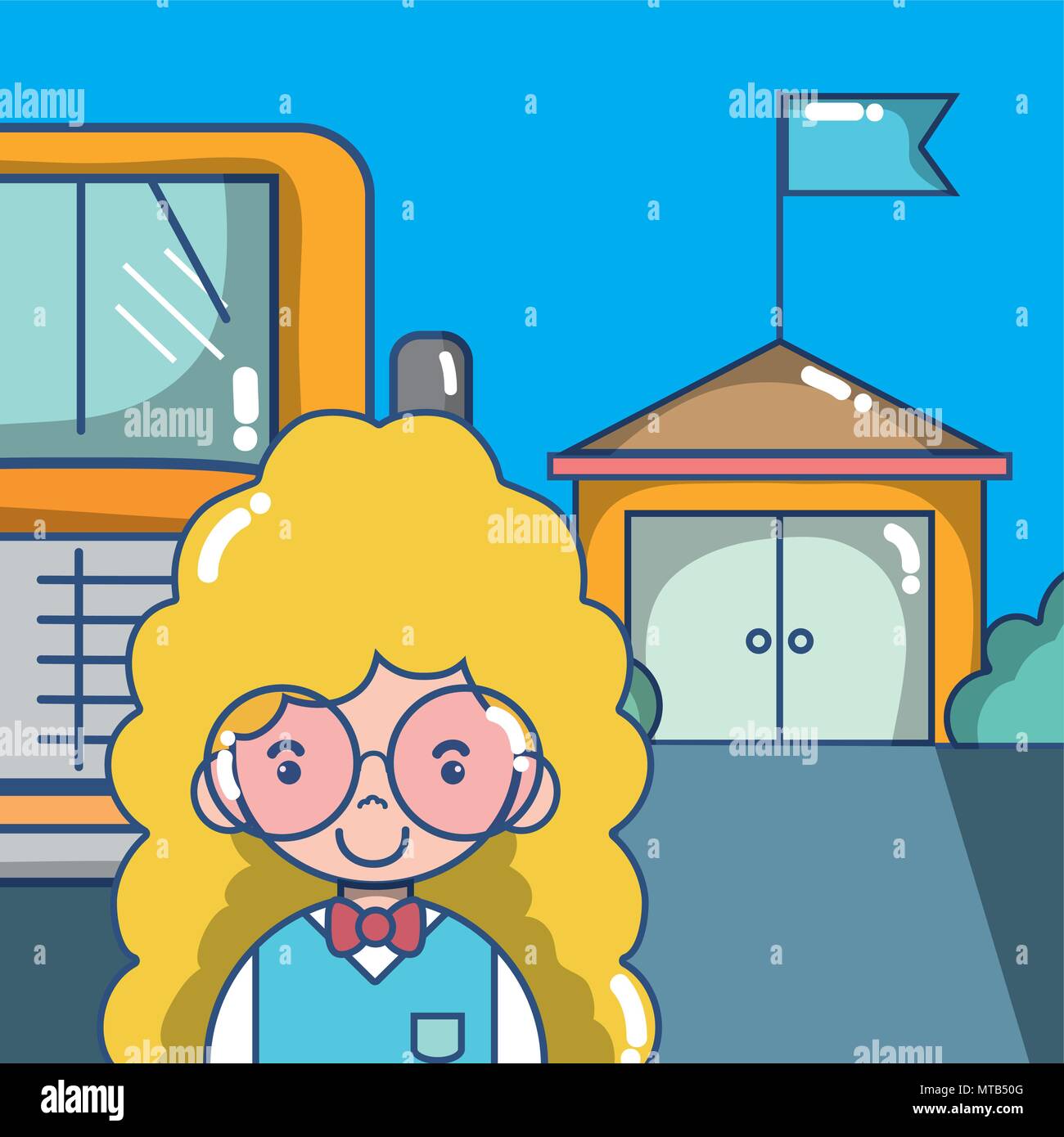 Elementary school cartoons Stock Vector Image & Art - Alamy
