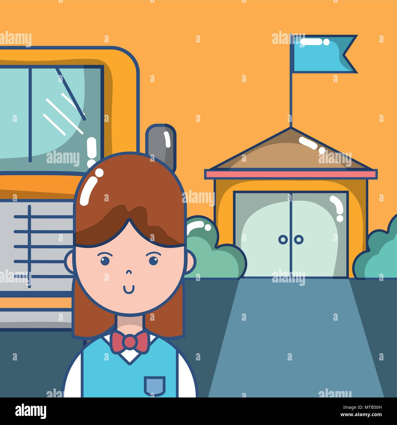 Elementary school cartoons Stock Vector Image & Art - Alamy