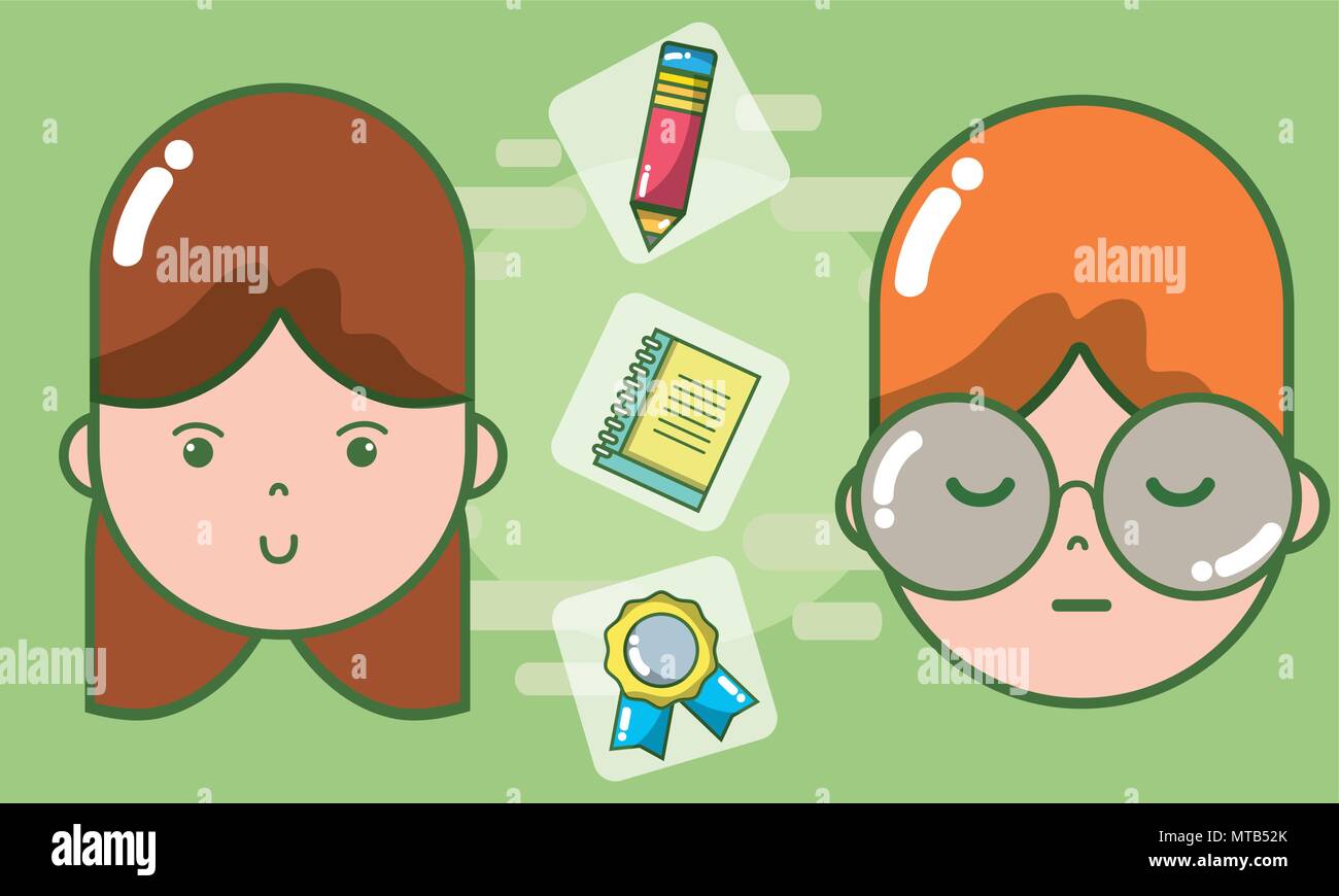 Students and school cartoons Stock Vector Image & Art - Alamy