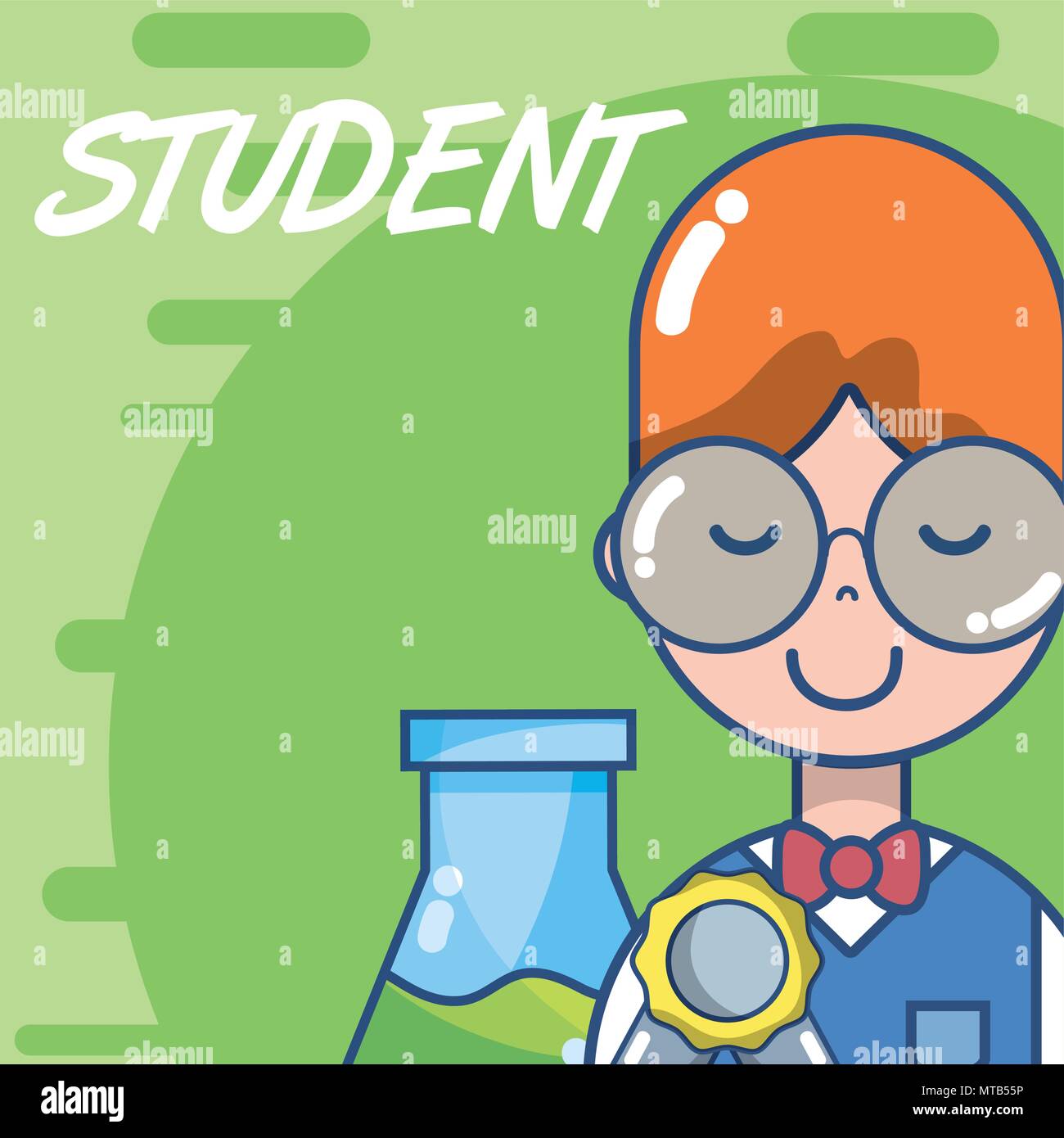 Young school student cartoon Stock Vector Image & Art - Alamy