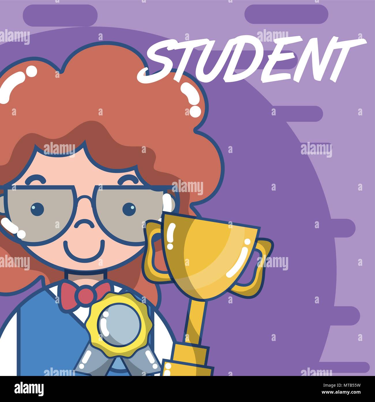 Young school student cartoon Stock Vector Image & Art - Alamy