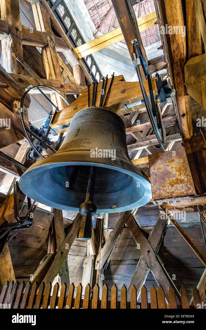The large bell in the Notre-Dame Cathedral in Paris, France Stock Photo ...