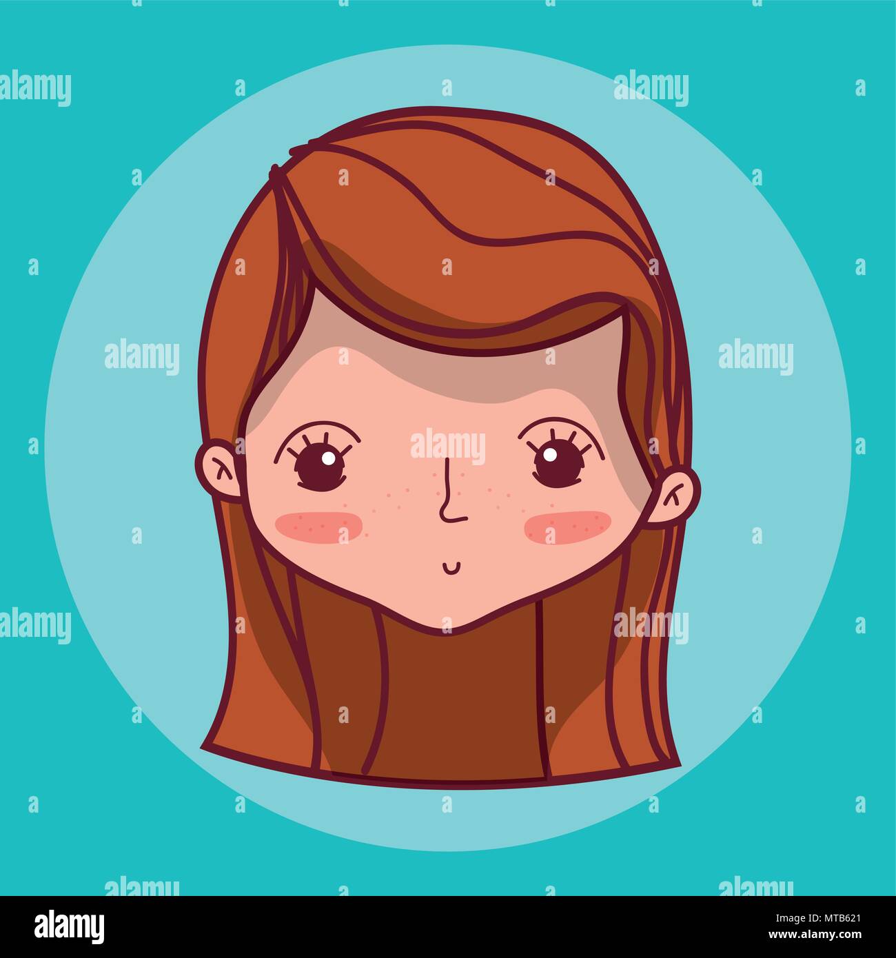 Beautiful girl face cartoon Stock Vector Image & Art - Alamy