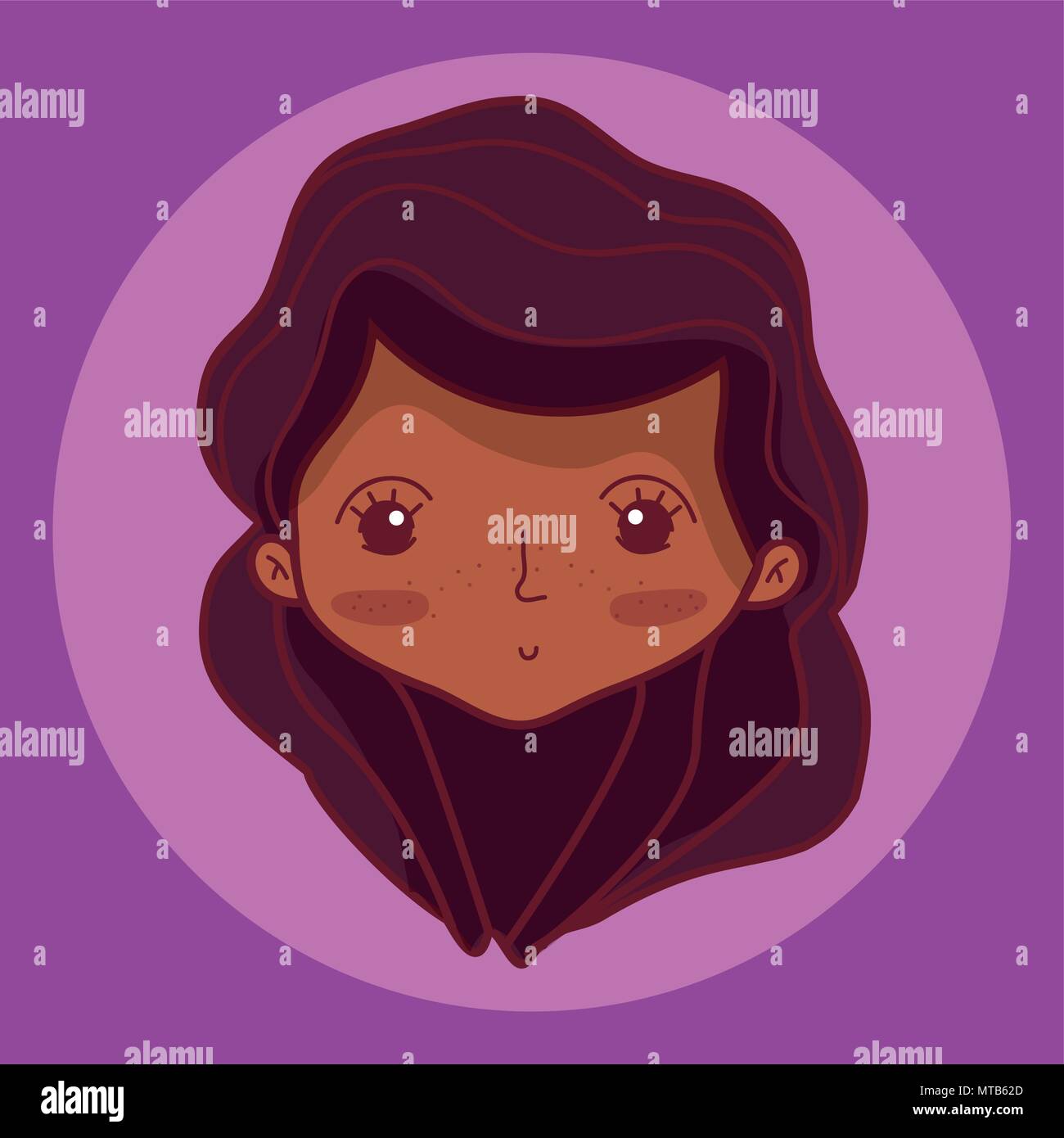 Beautiful girl face cartoon Stock Vector Image & Art - Alamy