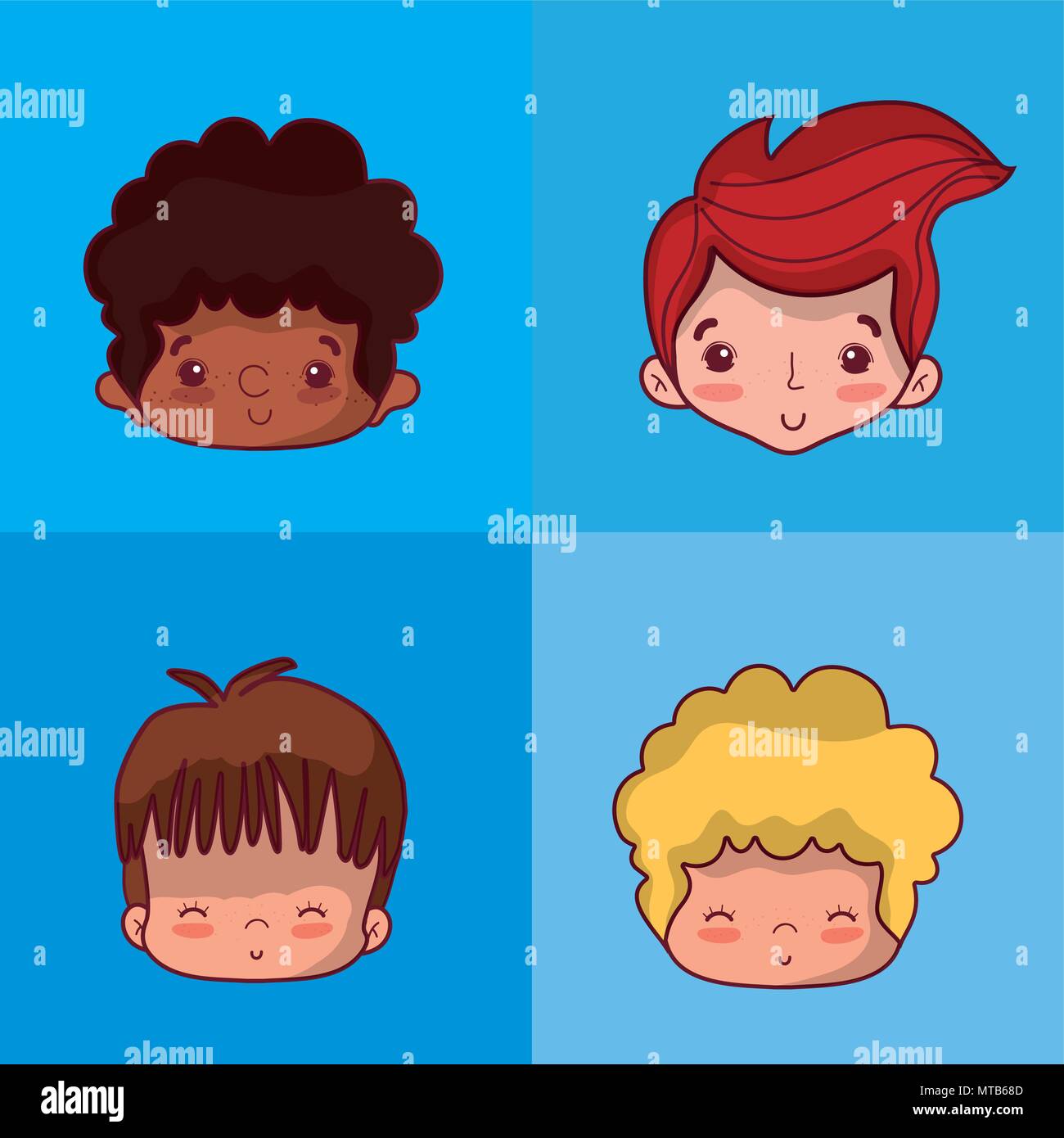 Cute kids faces Stock Vector Image & Art - Alamy