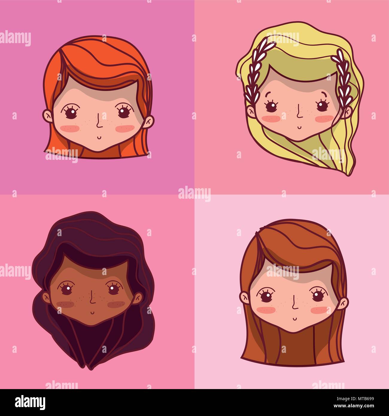 Cute kids faces Stock Vector Image & Art - Alamy