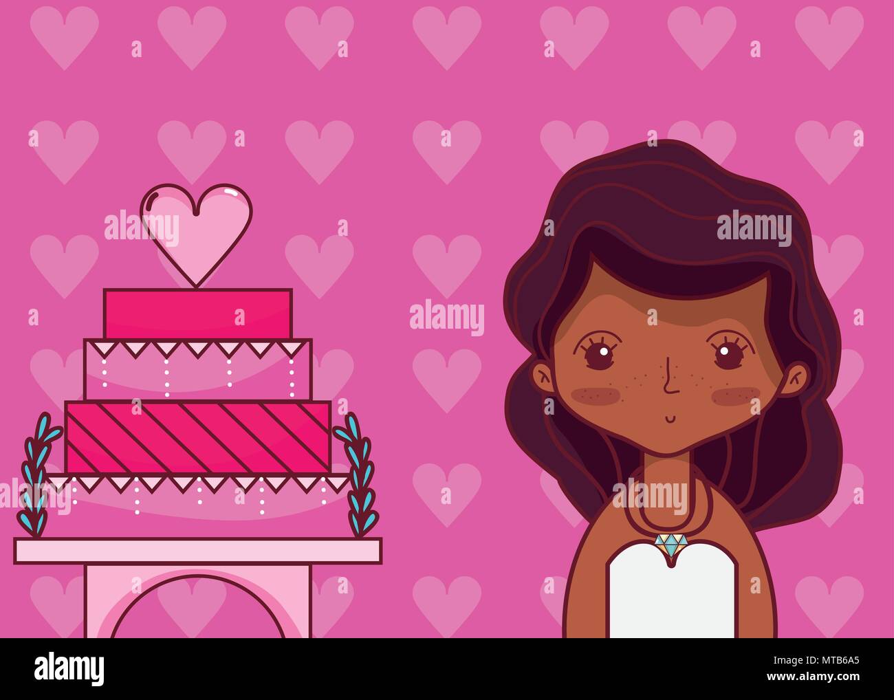 Beautful bride cartoon Stock Vector Image & Art - Alamy