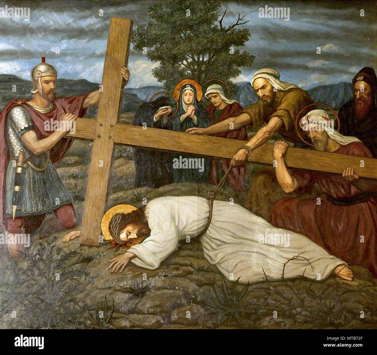 Prynne Edward Arthur Fellowes - Jesus Falls the Third Time Stock Photo ...