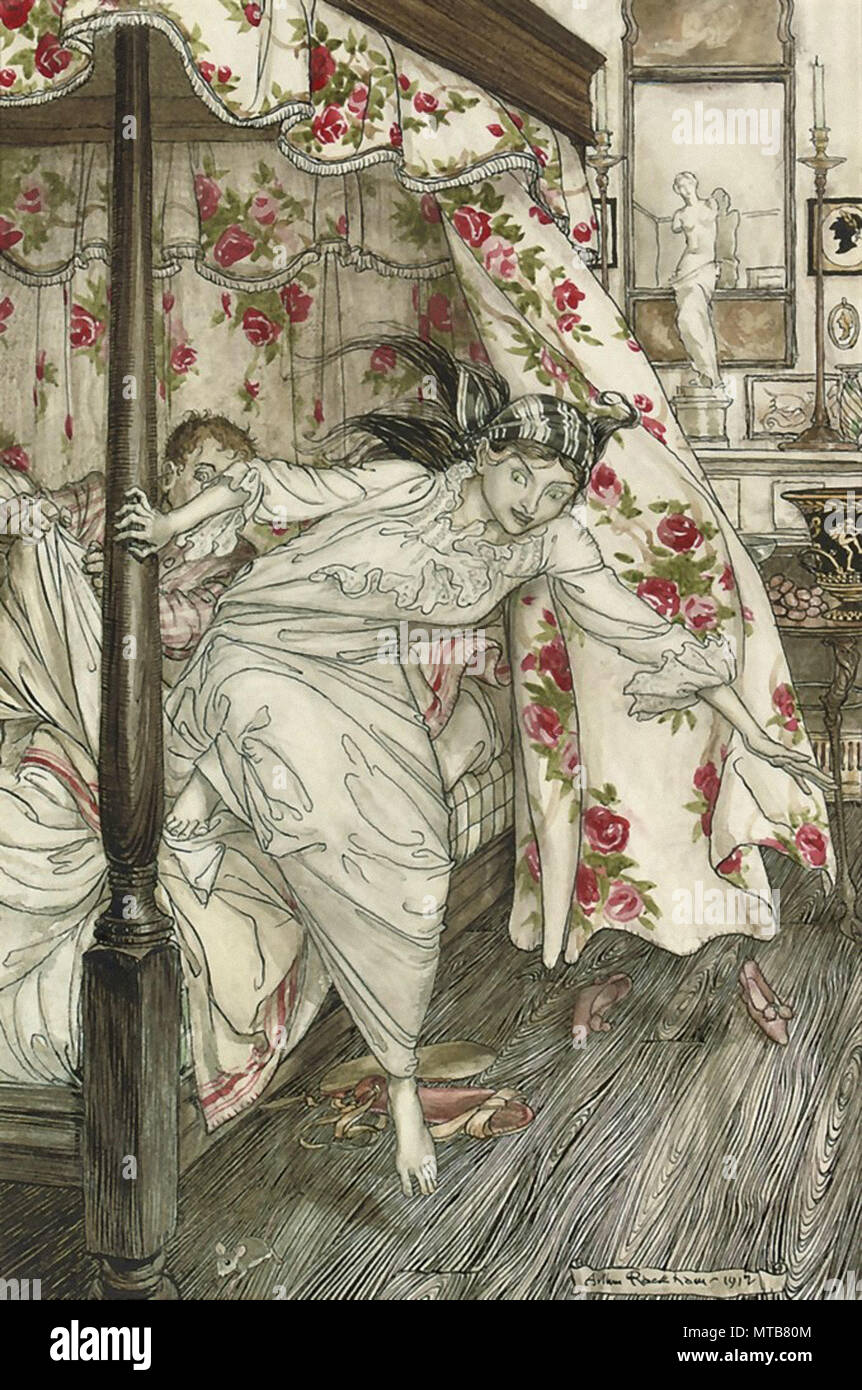 Rackham Arthur - Aesop's Fables - Venus and the Cat Stock Photo - Alamy