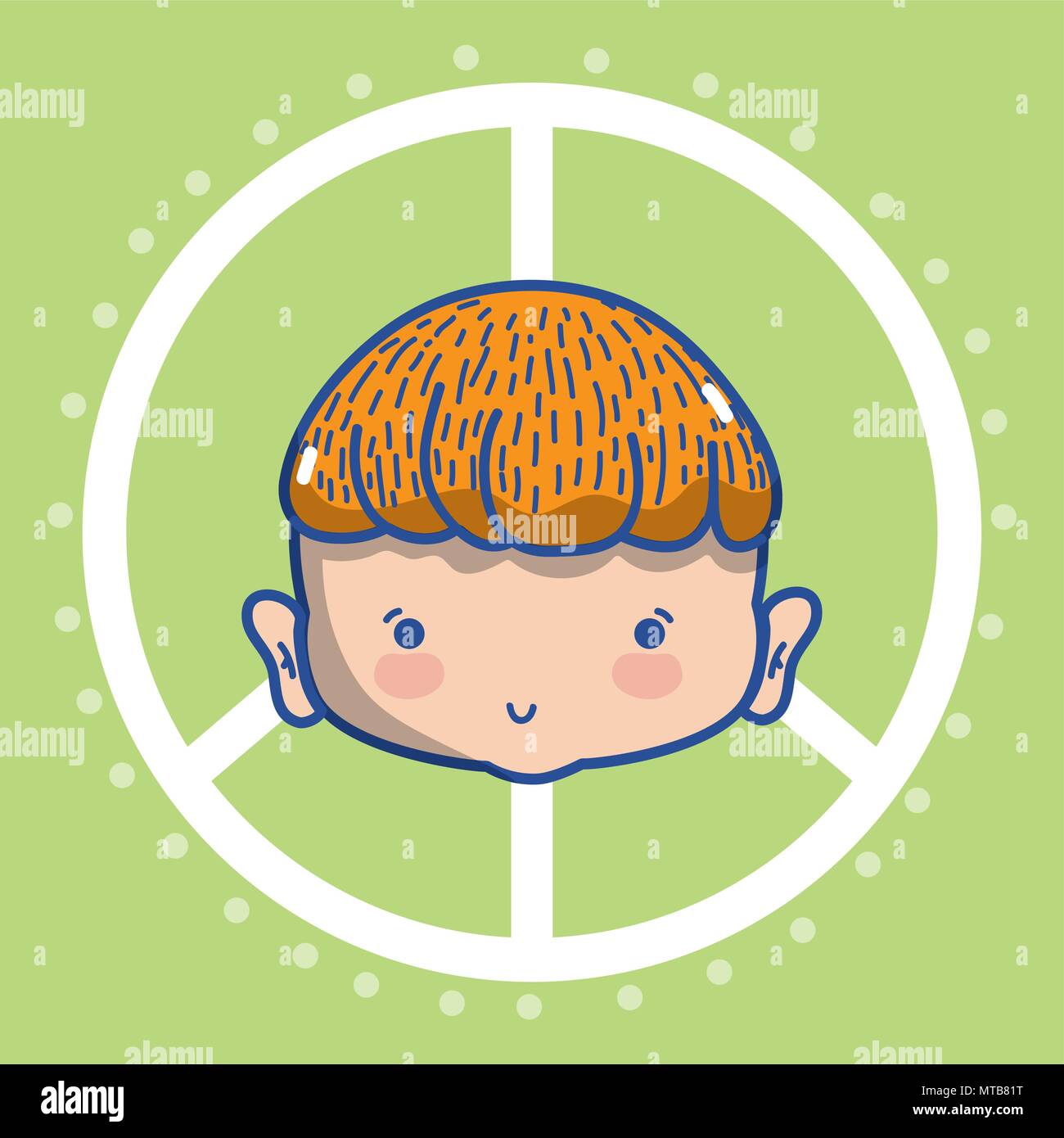 Peace and childrens cartoon concept Stock Vector Image & Art - Alamy