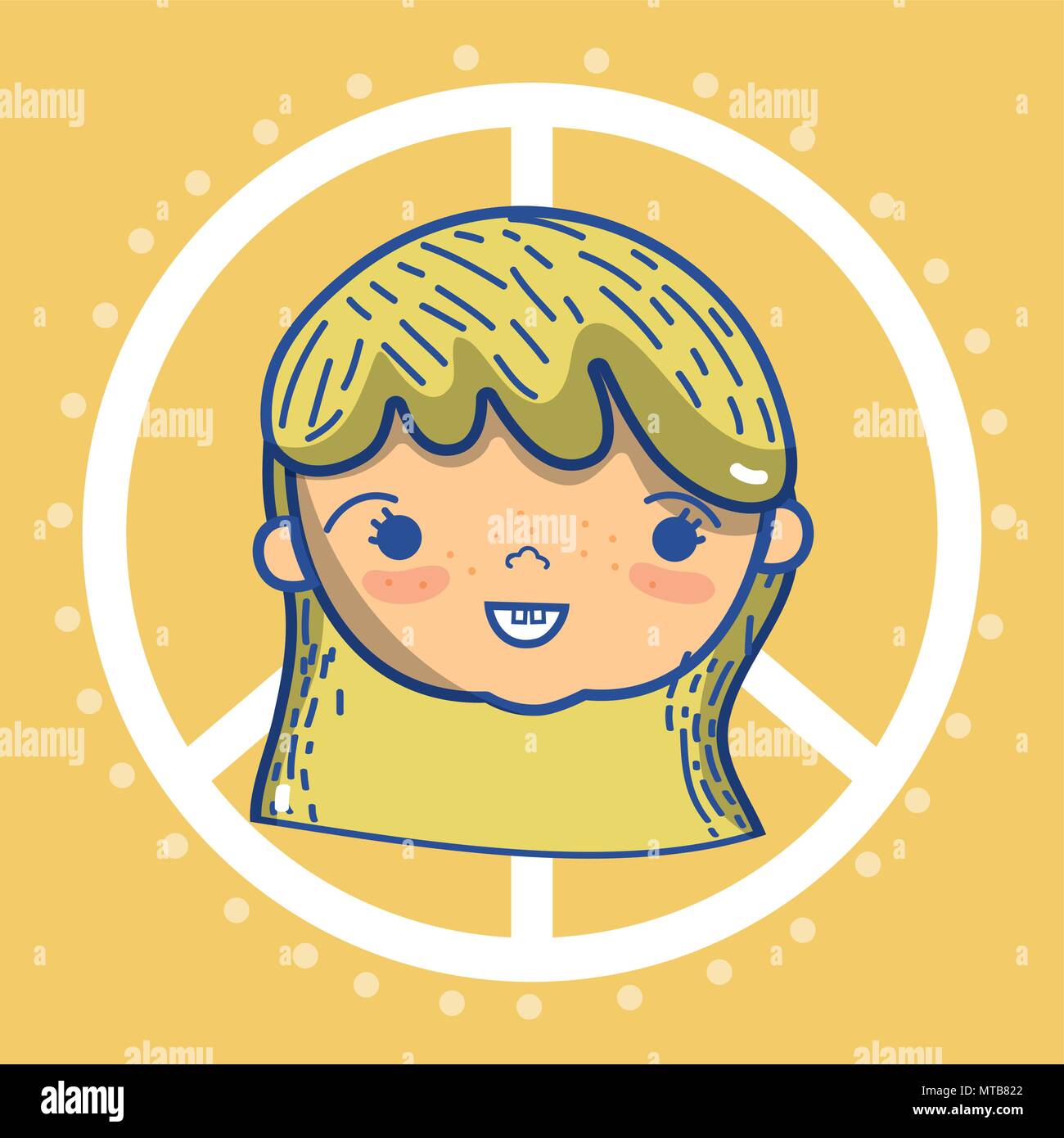 Peace and childrens cartoon concept Stock Vector Image & Art - Alamy