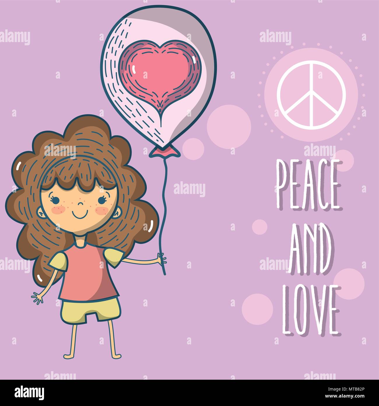 Peace and love cartoons Stock Vector Image & Art - Alamy
