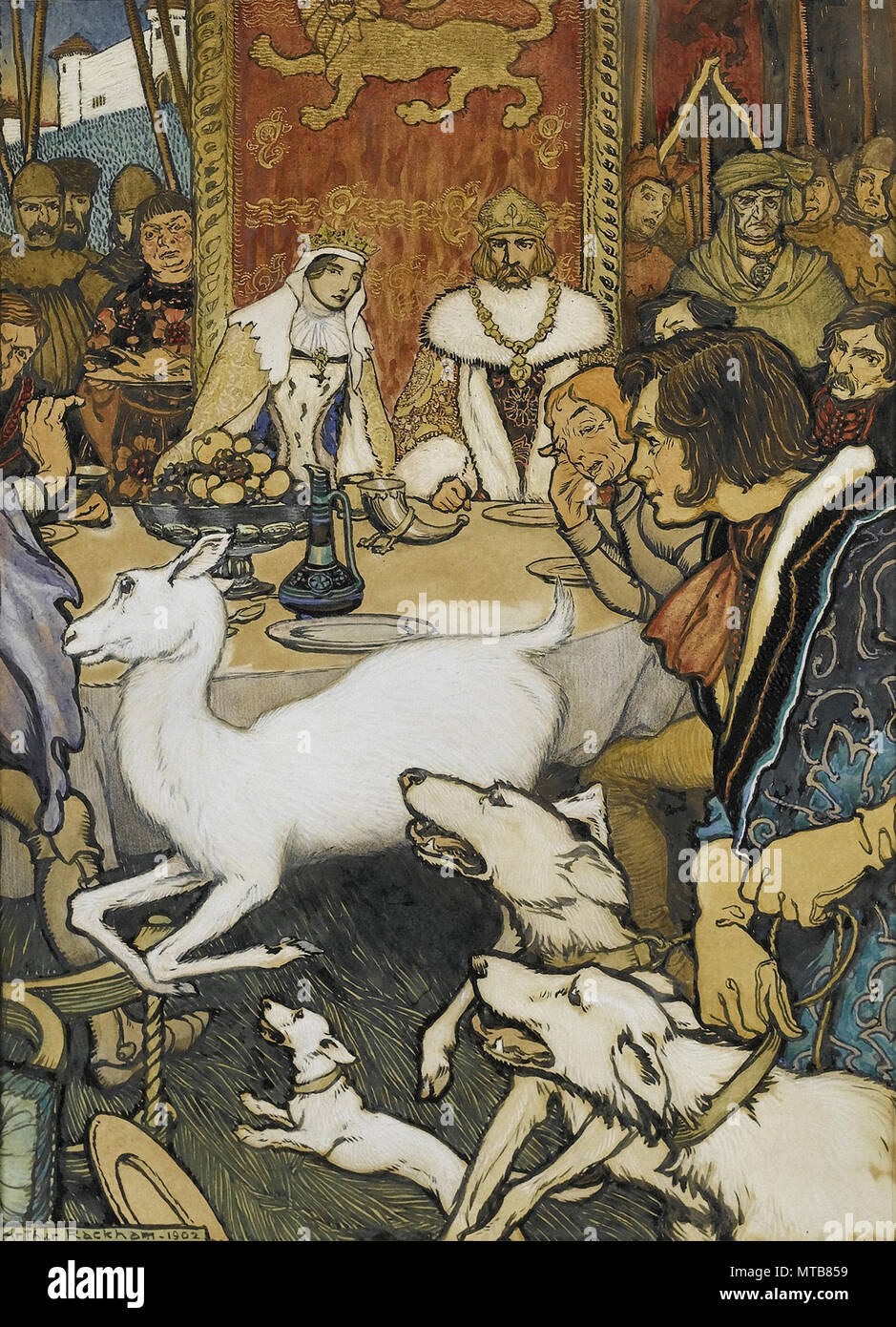 Rackham Arthur - King Arthur's Wedding Feast Stock Photo - Alamy