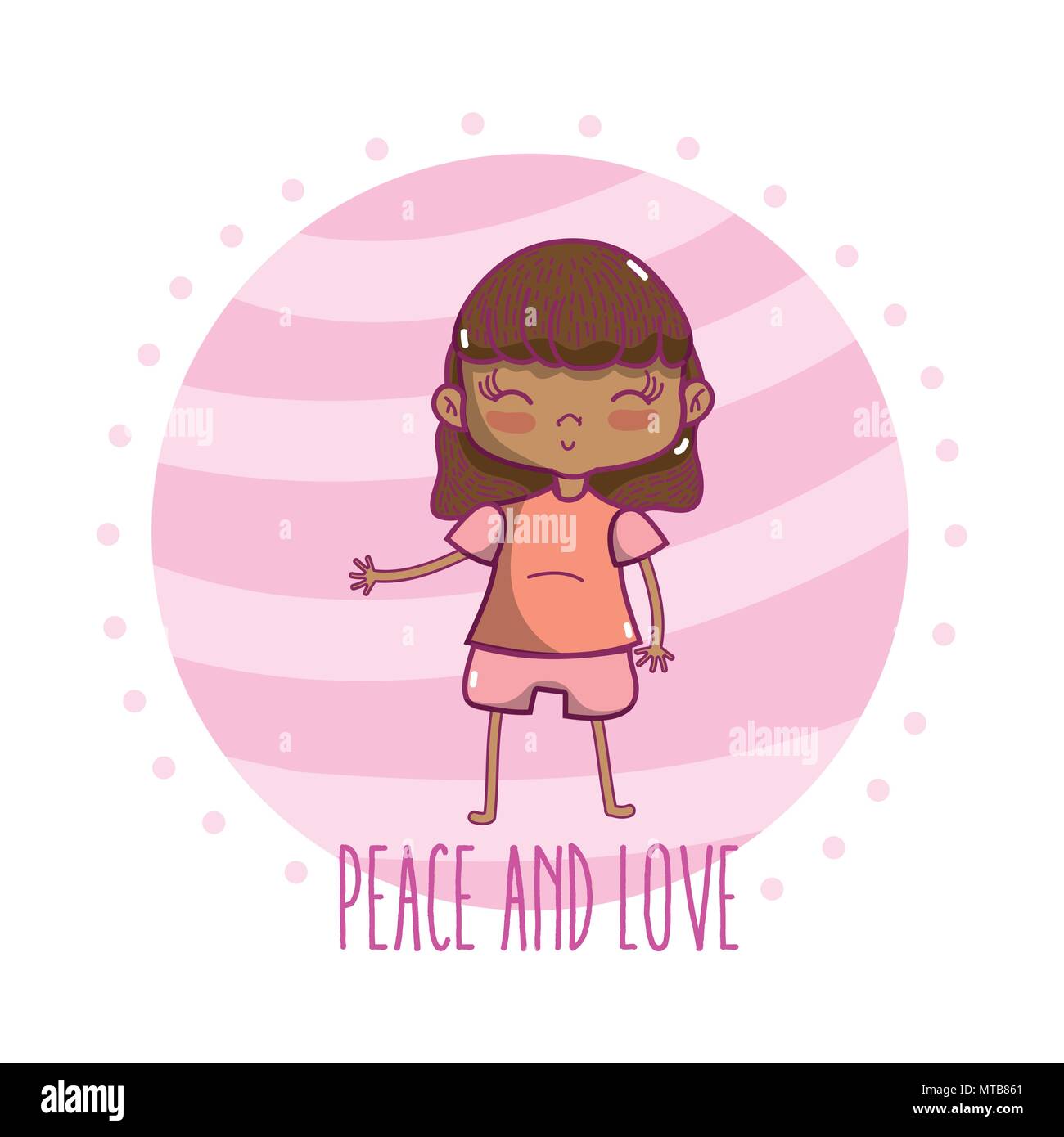 Peace and love cartoons Stock Vector Image & Art - Alamy