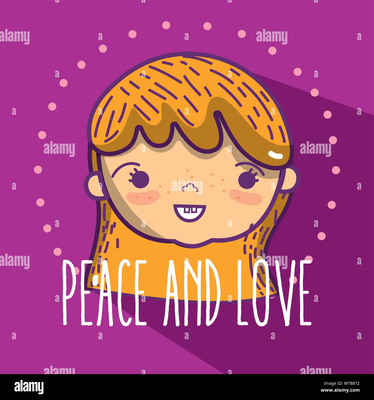 Peace and love cartoons Stock Vector Image & Art - Alamy