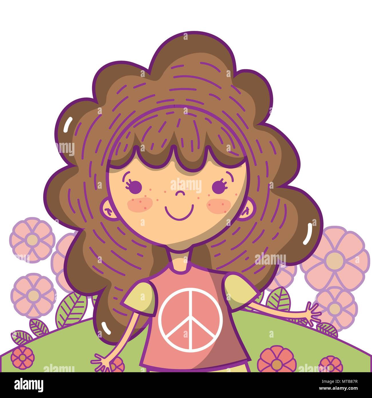 Peace and love cartoons Stock Vector Image & Art - Alamy