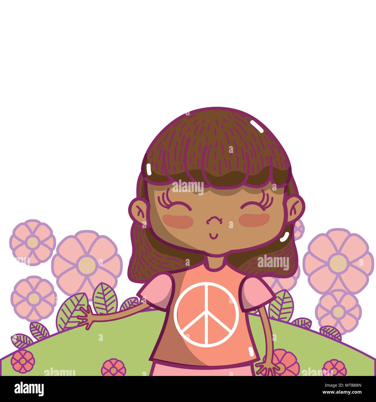 Peace and love cartoons Stock Vector Image & Art - Alamy