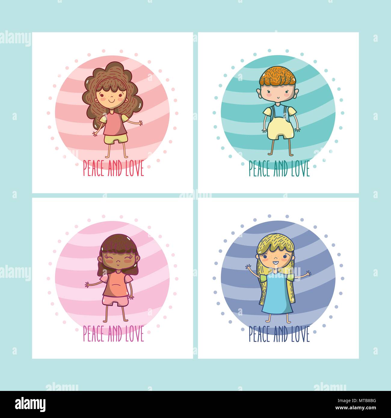 Family set cartoons collection hi-res stock photography and images - Alamy