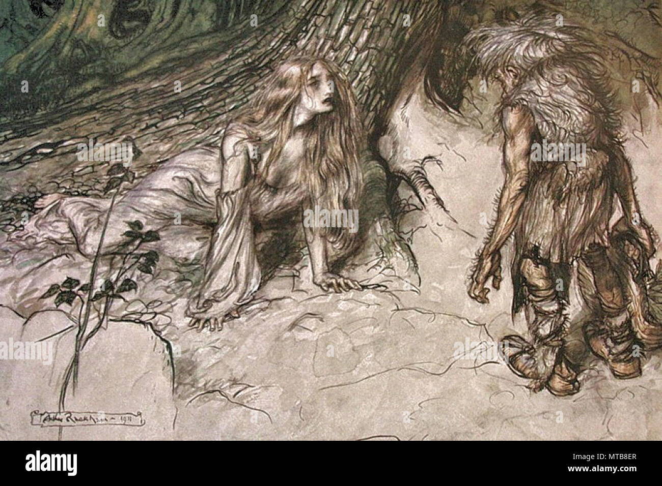 Rackham Arthur - the Ring of the Nibelung 39 Stock Photo - Alamy