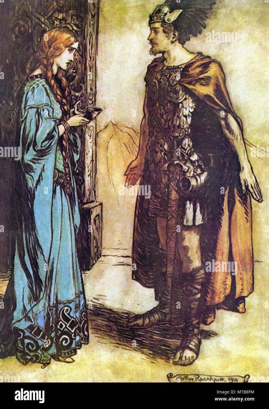 Rackham Arthur - the Ring of the Nibelung 53 Stock Photo - Alamy