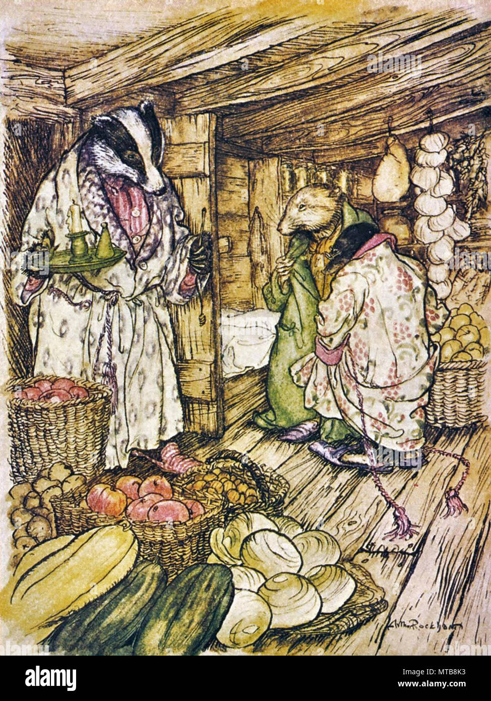 Rackham Arthur - the Wind in the Willows - the Badger's Winter Stores ...
