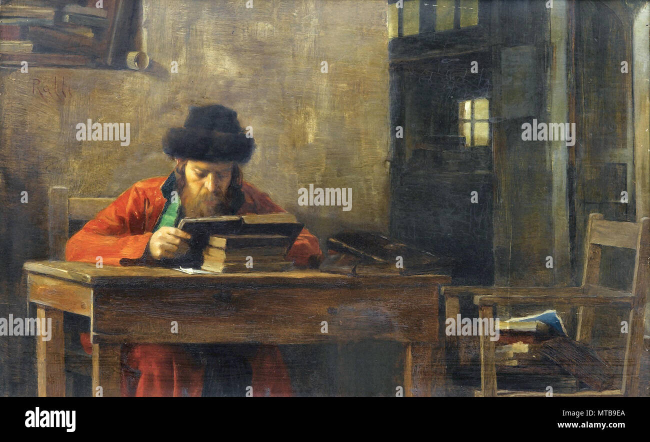 Ralli Theodore Jacques - Reading Rabbi Stock Photo - Alamy