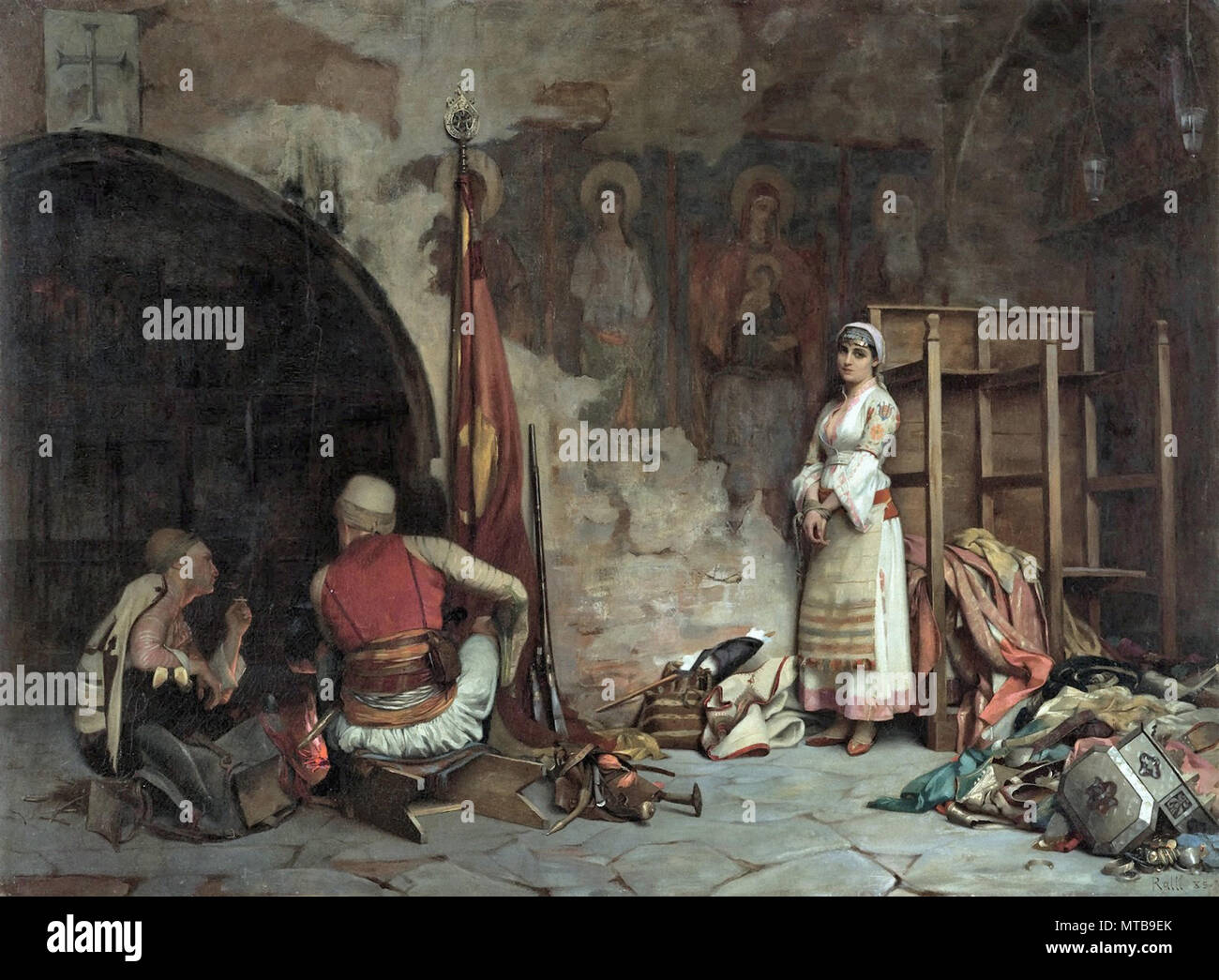 Ralli Theodore Jacques - the Captive Turkish Plunder Stock Photo - Alamy