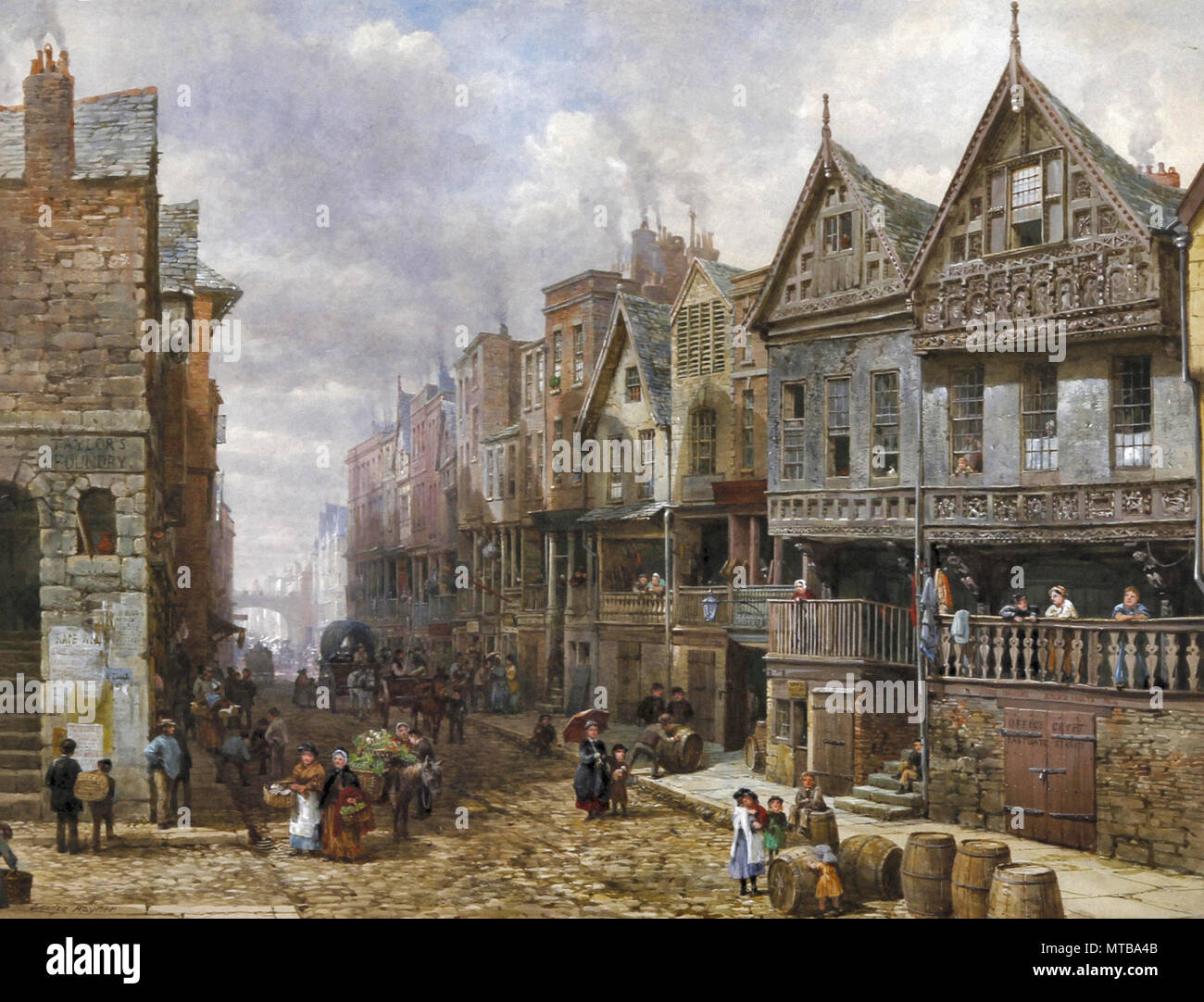 Rayner Louise - Watergate Street Chester Looking East Towards the Cross ...