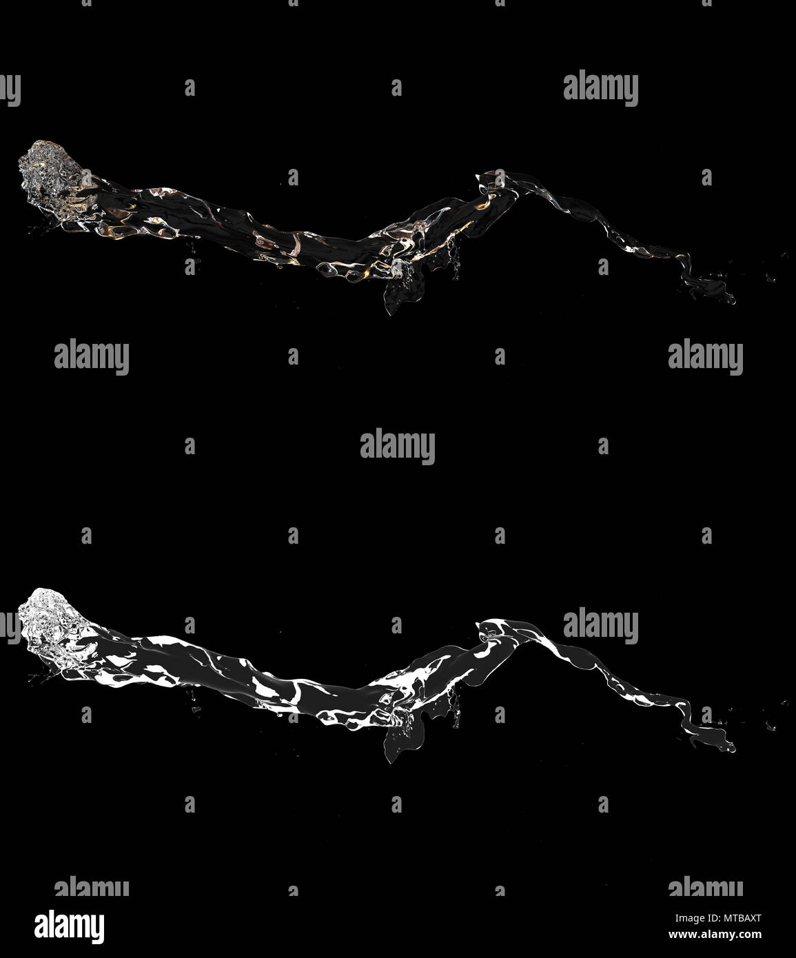 3D illustration of a water flow Stock Photo - Alamy