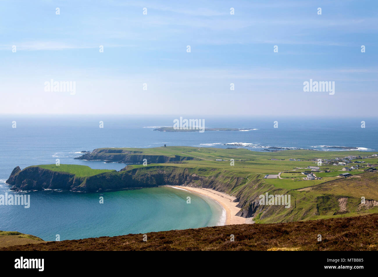 Malin Beg a small Gaeltacht village, County Donegal, Ireland. It is ...
