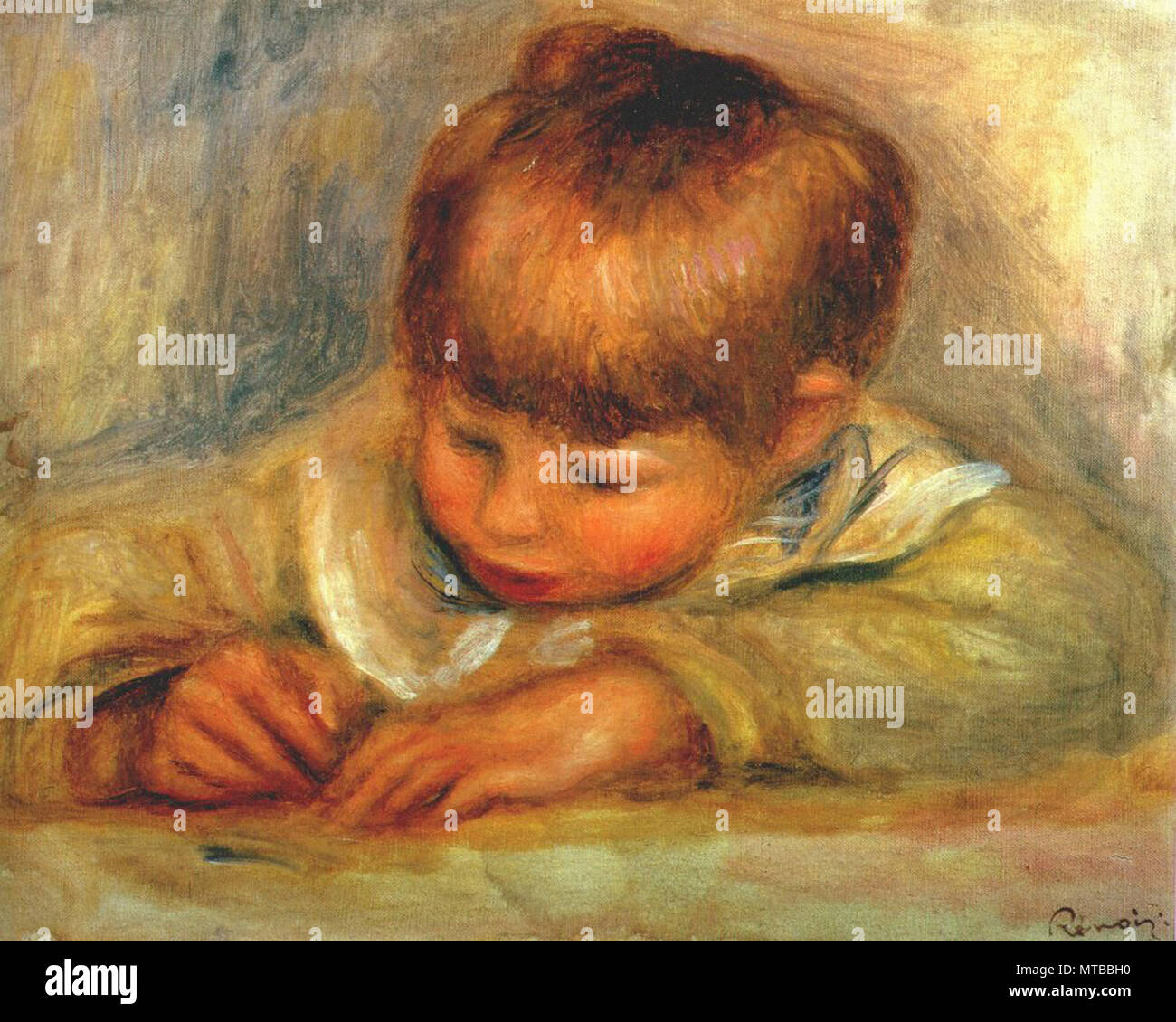 Renoir Pierre-Auguste - Coco Writing C.1906 Stock Photo - Alamy