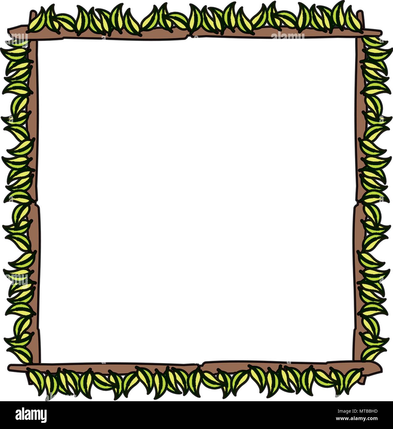 color square natural plants leaves style Stock Vector Image & Art - Alamy