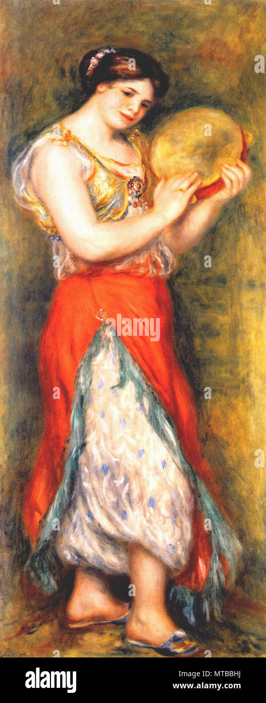 Renoir Pierre-Auguste - Dancing Girl with Tambourine 1909 Stock Photo ...