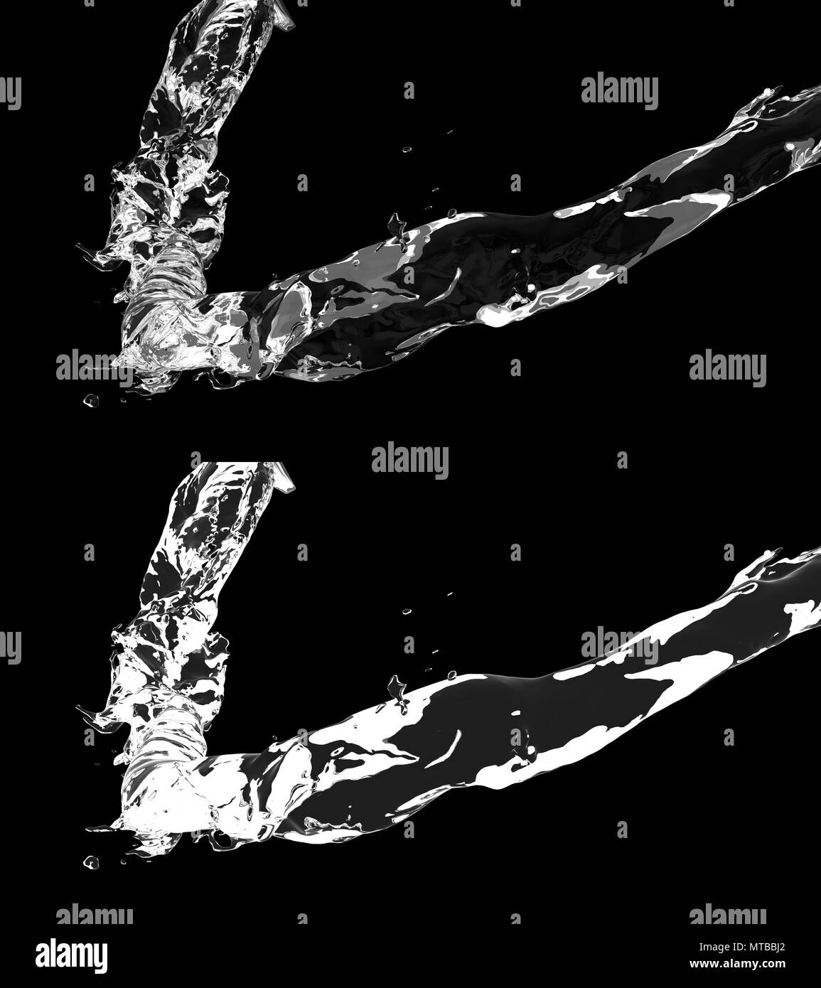 Three dimensional flow Black and White Stock Photos & Images - Alamy