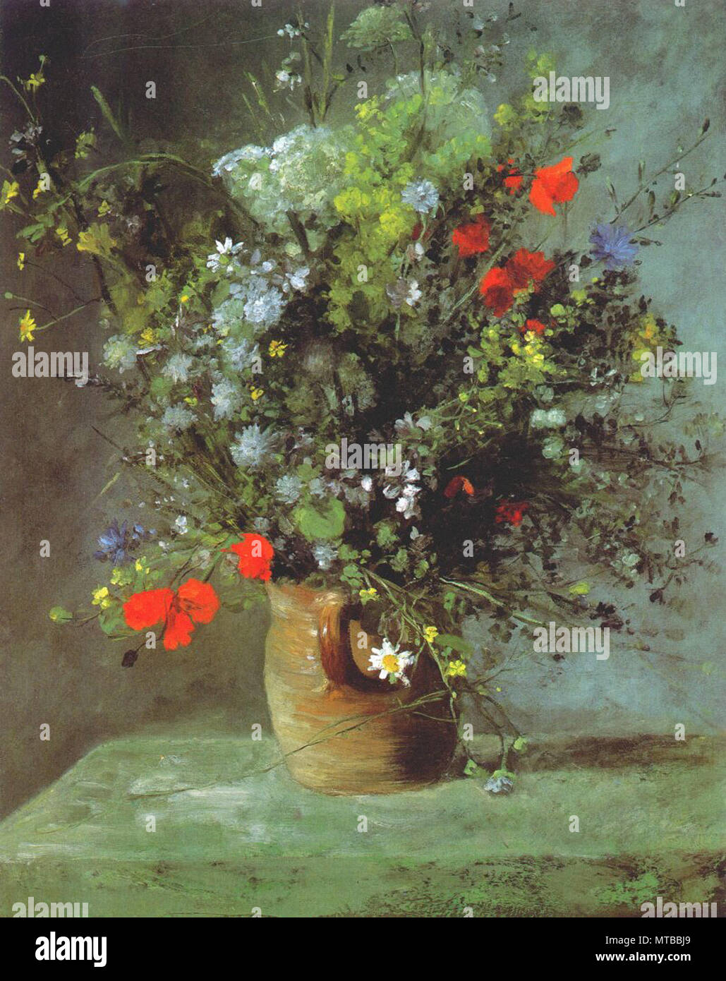 Renoir Pierre-Auguste - Flowers in a Vase C.1866 Stock Photo - Alamy