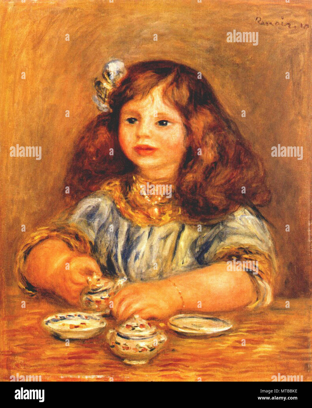 Renoir Pierre-Auguste - Genevieve Bernheim De Villers 1910 Stock Photo ...