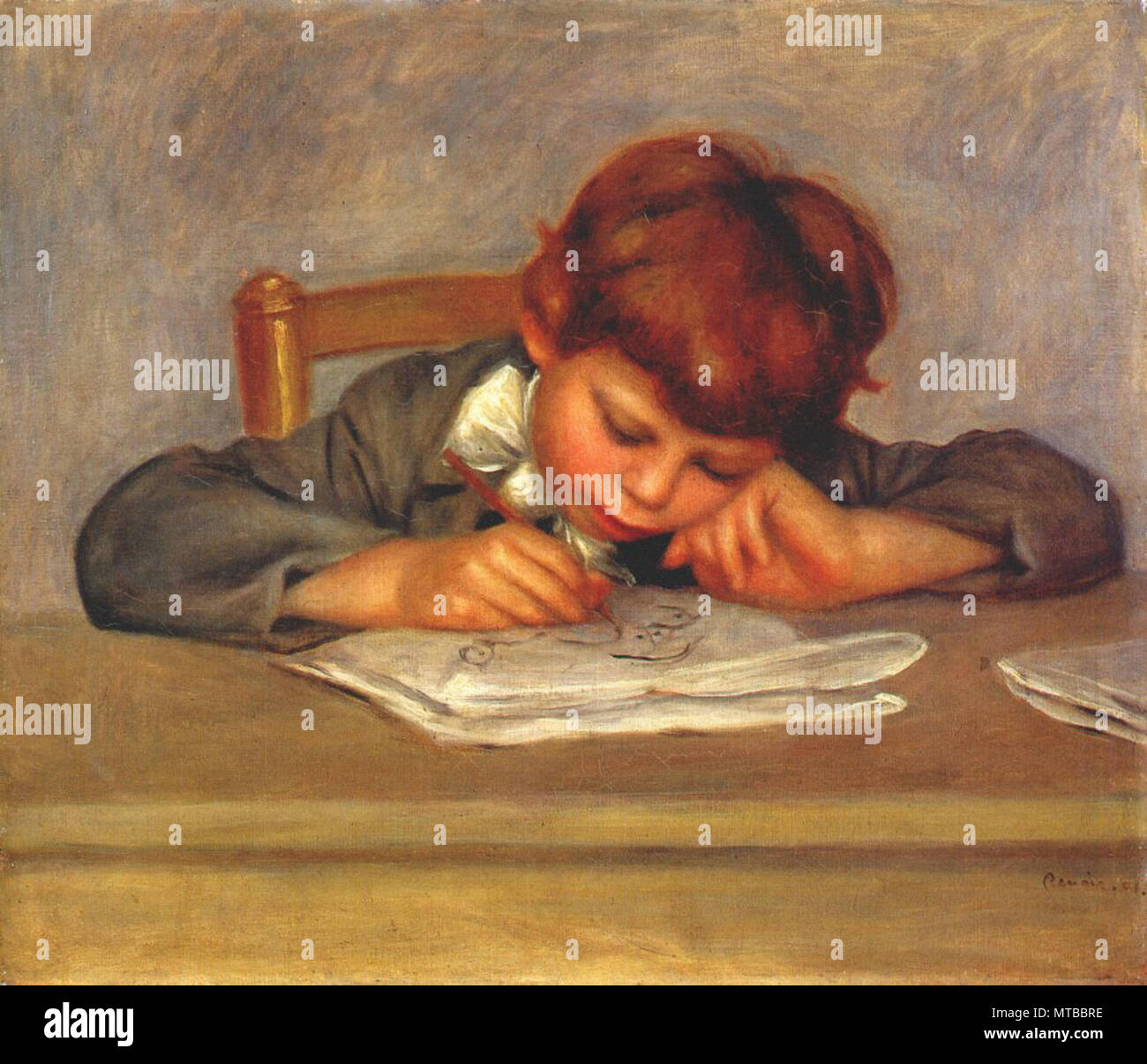 Renoir Pierre-Auguste - Jean Renoir Drawing 1901 Stock Photo - Alamy