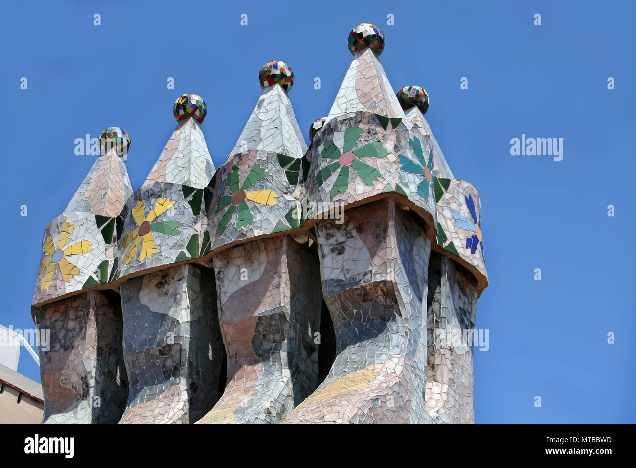 BARCELONA - AUGUST 13, 2007: The famous architect Gaudì ­ treated ...