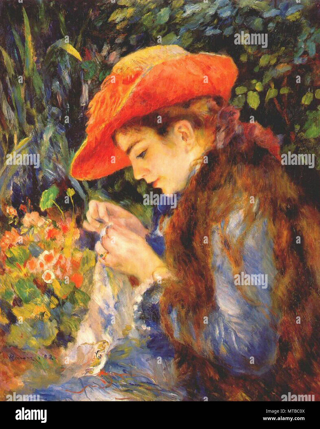 Renoir Pierre-Auguste - Mlle Marie-Therese Durand-Ruel Sewing 1882 ...