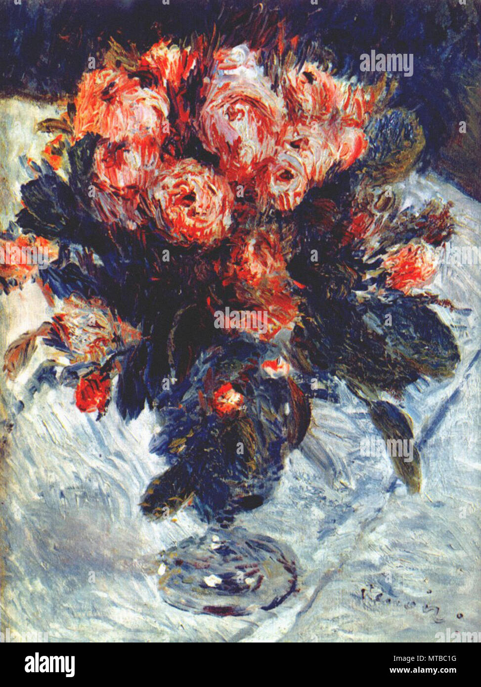 Renoir Pierre-Auguste - Moss Roses C.1880 Stock Photo - Alamy