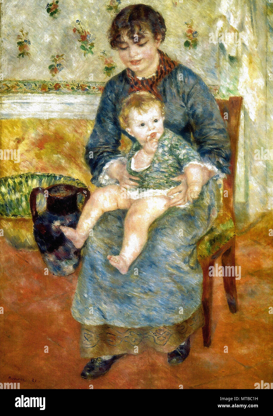 Renoir Pierre-Auguste - Mother and Child 1881 Stock Photo - Alamy