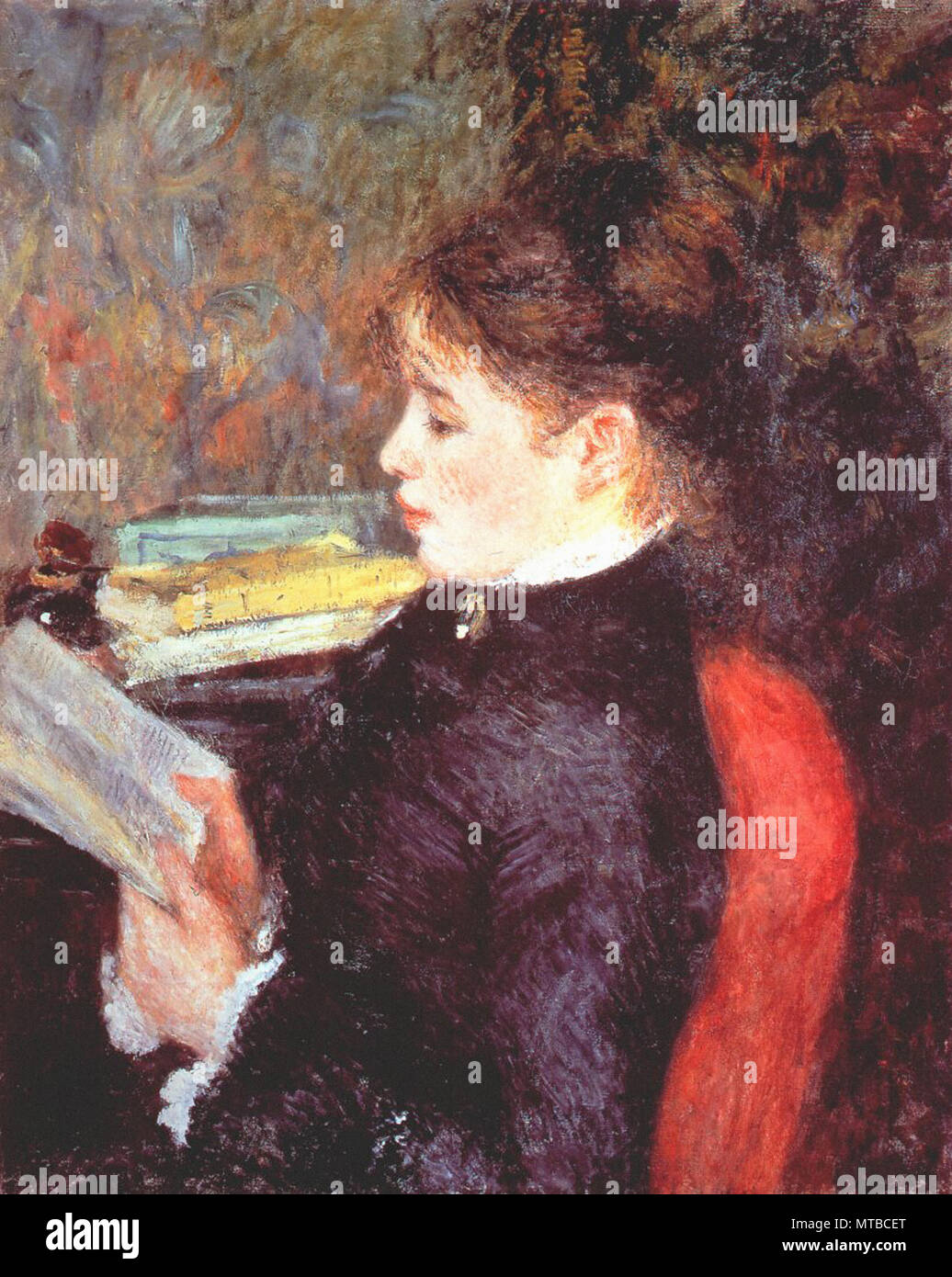 Renoir Pierre-Auguste - Woman Reading 1877 Stock Photo - Alamy