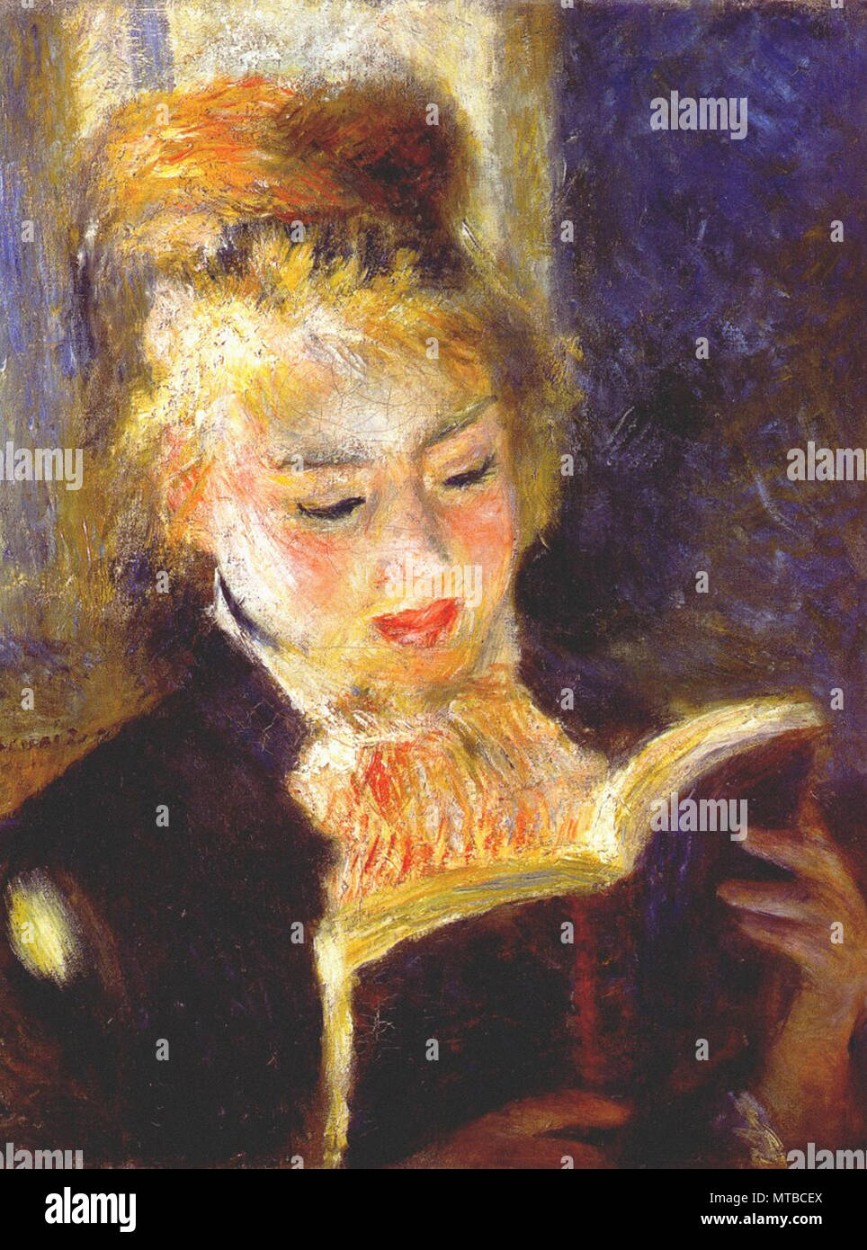 Renoir Pierre-Auguste - Woman Reading C.1874-6 Stock Photo - Alamy