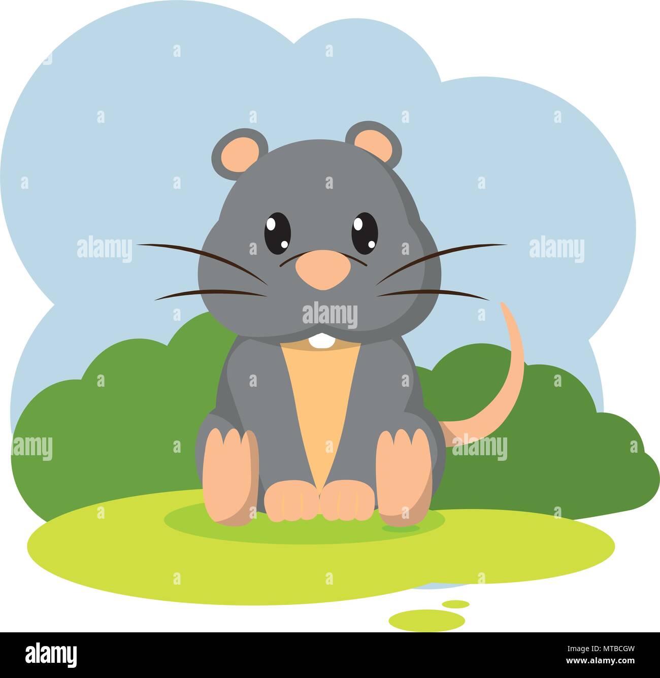 cute mouse wild animal in the landscape Stock Vector Image & Art - Alamy