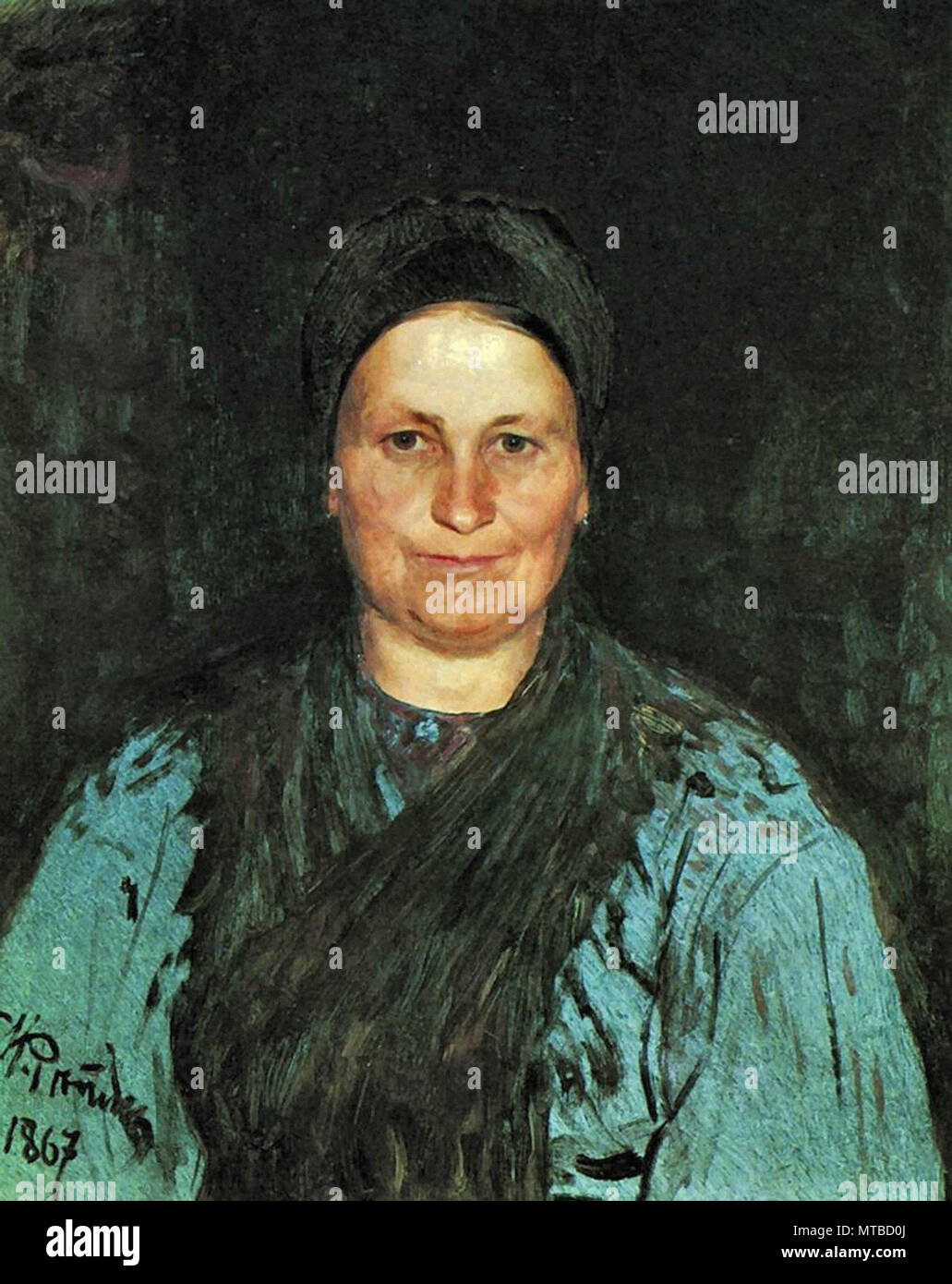 Repin Ilja - Portrait of T.S. Repina the Artist's Mother Stock Photo ...