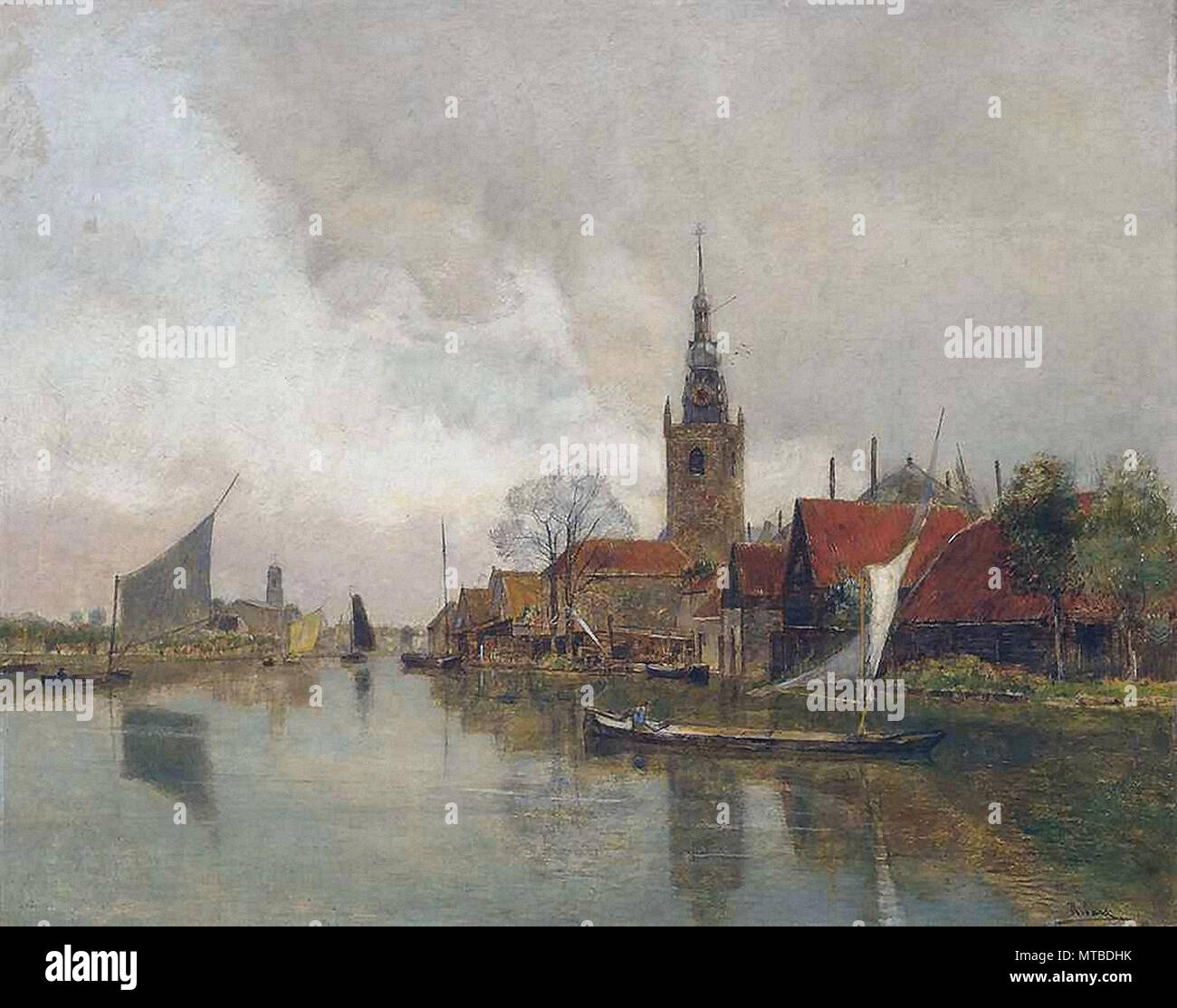 Ribarz Rudolf - Vessels on the Schie in Overschie in the Municipality ...