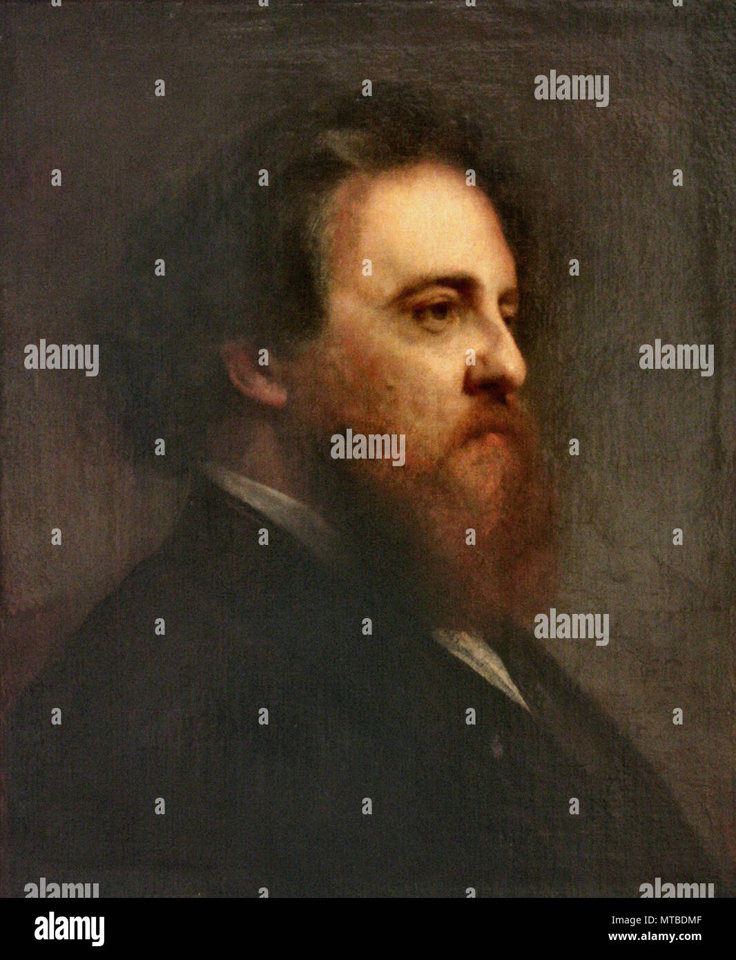 Ricard Louis Gustave - Portrait D'alfred Sensier Stock Photo - Alamy